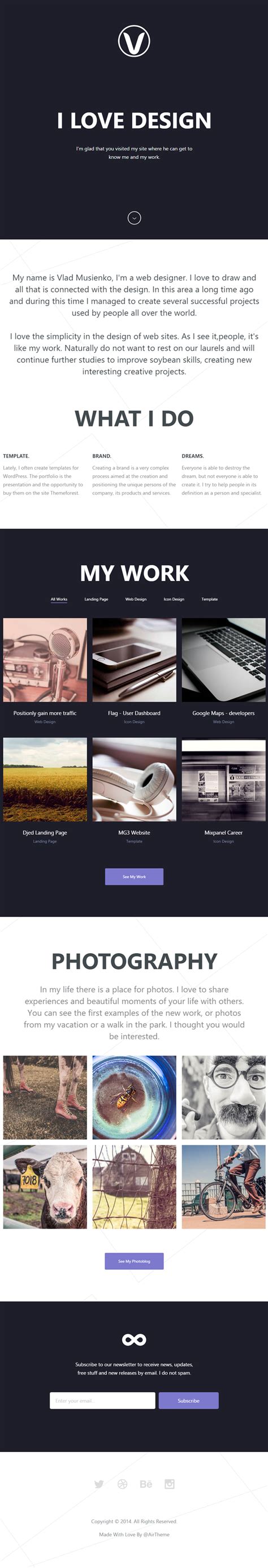 lithium html5 one page template bypeople