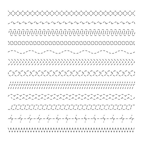 Sewing Stitch Vector Png Images Sewing Stitches Fabric Pattern Zigzag Ornament Pattern