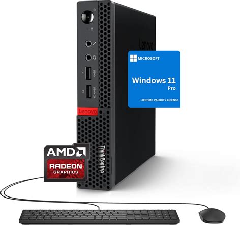 Amazon Com Lenovo Thinkcentre Mini Desktop Gb Ram Gb Ssd Amd Processor Graphics Dual