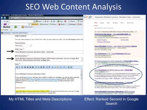 Seo Web Content Analysis Project Example 1 Pptx Web Design And Html