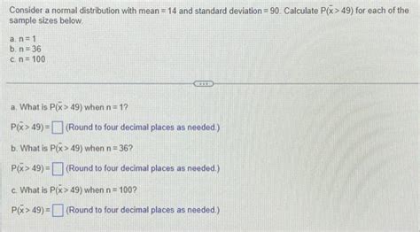 Solved Consider A Normal Distribution With Mean 14 And