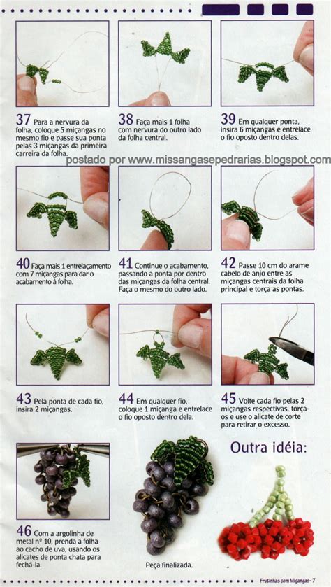 Missangasmissangas E Pedrarias Como Fazer Uvas De MiÇangas