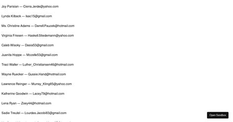 Virtualize List Codesandbox