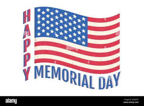 Vector American Flag Foe Memory Day Vintage Flag Og Usa For Memory Day Stock Vector Image And Art