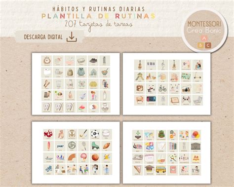 Plantilla De Rutinas Diarias Para Niños En Español Y Catalán 207