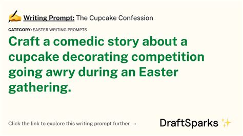 Writing Prompt The Cupcake Confession • Draftsparks