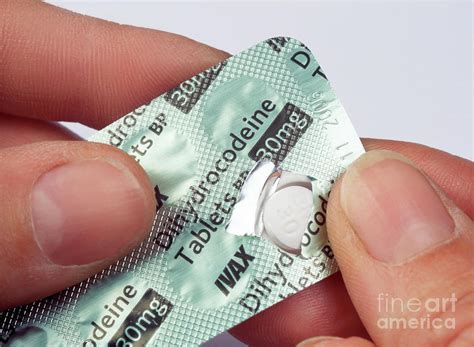 Dihydrocodeine Painkilling Drug Photograph By Cordelia Molloyscience