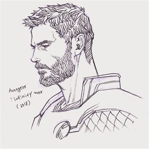 Pin By Mia On Thor Chris Hemsworth Thor Drawing Sketches Pencil