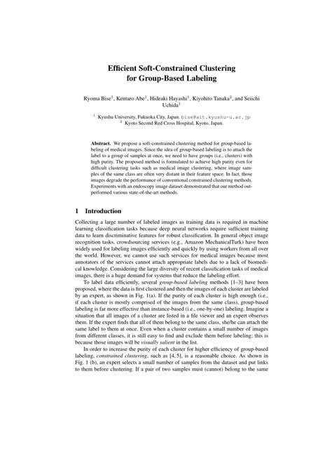 Pdf Efficient Soft Constrained Clustering For Group Based Labeling