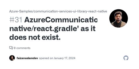 Azurecommunicationuidemoapp Node Modules React Native React Gradle As It Does Not Exist