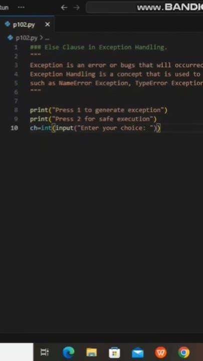 Else Clause In Exception Handling Youtube