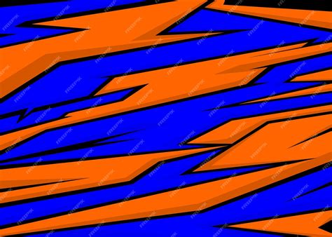 Racing Background Abstract Stripes With Orangeblack And Blue Free