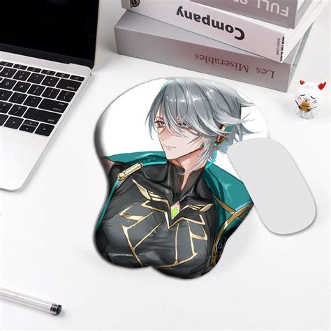 Night Love Lu Chen Mouse Pad Wrist Guard 3d Charlie Su Genshin Impact Young Master Zhong Li