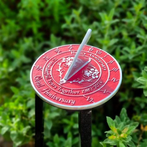 Coral 35th Wedding Anniversary Sundial Wedding Anniversary T The