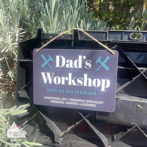 Workshop Dad Metal Sign Rl Home Decor
