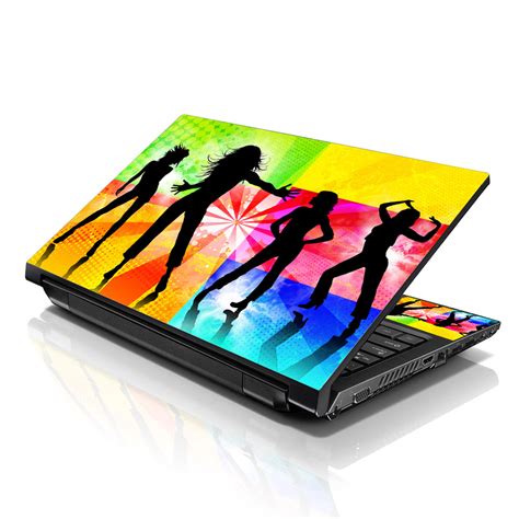 Dancing Girls Laptop Skin Decal With 2 Matched Graphical Wrist Padded
