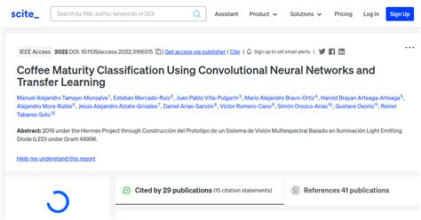 Coffee Maturity Classification Using Convolutional Neural Networks And Transfer Learning