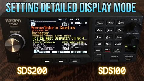 Setting Detailed Display Mode For SDS100 SDS200 YouTube