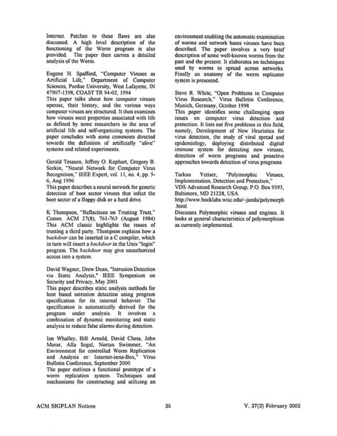 Analysis And Detection Of Computer Viruses And Worms Pdf Antivirus Software Computer