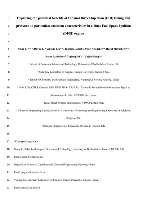 Pdf Exploring The Potential Benefits Of Ethanol Direct Injection Edi Timing And Pressure On