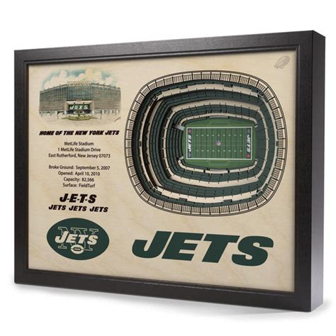 New York Jets 25 Layer Stadiumview 3d Wall Art Fan Shop Hq