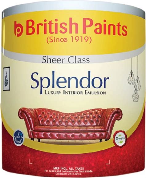British Paints Sheer Class Splendor Luxury Interior Emulsion At ₹ 250