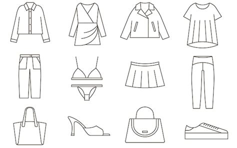 Premium Vector Clothing Line Vector Icons
