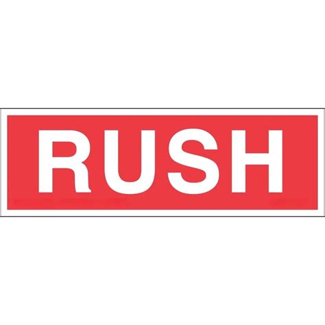Rush Label Mark Urgent Shipments For Fast Processing Ampac Supplies