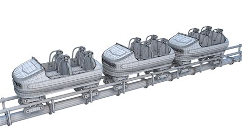 Roller Coaster Train Red 3d Model Turbosquid 1922560