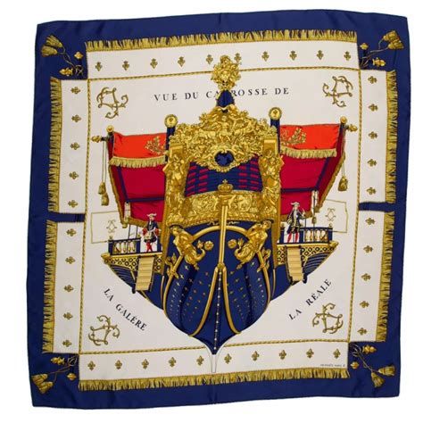 Hermes Paris Vue Du Carrosse De La Reale Silk Scarf Gem