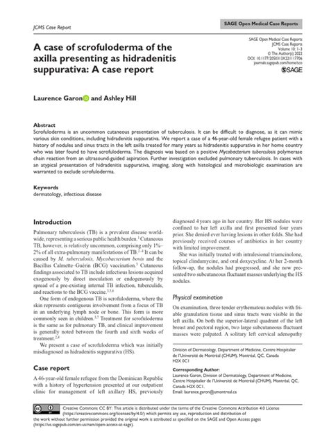 Novo 5 Escrofuloderma Como Hidradenite 2022 Pdf Tuberculosis Medical Diagnosis