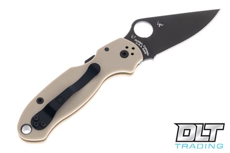 Spyderco Para 3 Tan G 10 Black 20cv Blade Dlt Trading