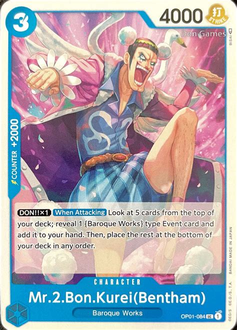 Op01 084 Mr 2 Bon Kurei Bentham Character Card Don Games