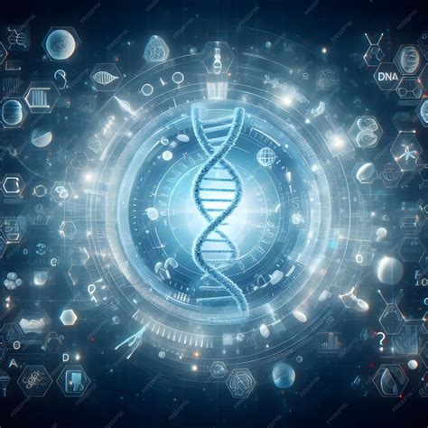 premium photo biotechnology bioinformatics concept of dna and protein