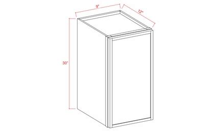 Snow White Shaker Single Door Wall Cabinets