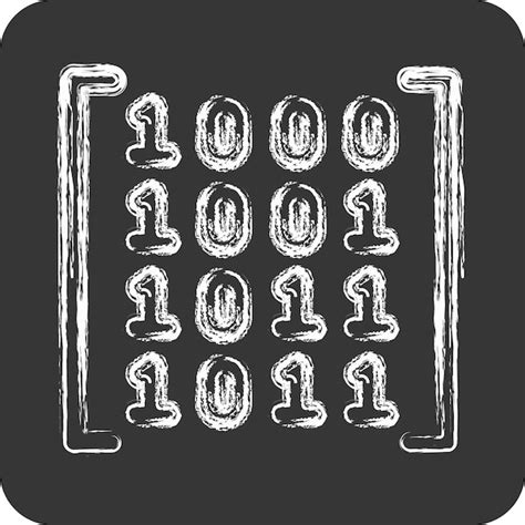 Premium Vector Icon Data Patterns Related To Machine Learning Symbol Chalk Style Simple Design