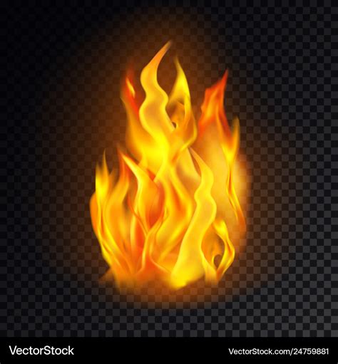 Flame Icon Or Fire Emoji Lit Emoticon Danger Vector Image