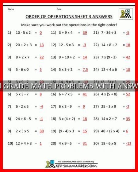 8th Grade Math Problems With Answers Wadaef