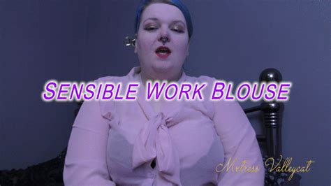 Sensible Work Blouse 4k Mxtress Valleycat Clips4sale