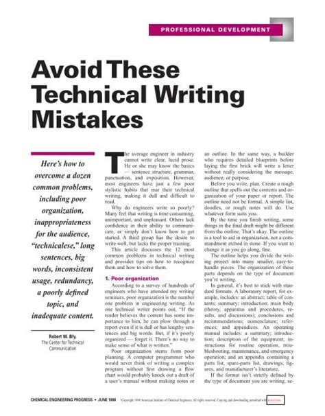 Avoid These Technical Writing Mistakes Pdf File