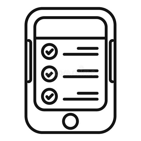 Phone Task Schedule Icon Outline Vector Person Calendar Stock Vector