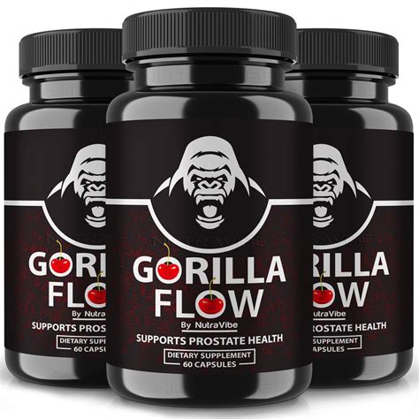 3 Pack Gorilla Flow Gorillaflow Max Prostate Supplement Ultimate