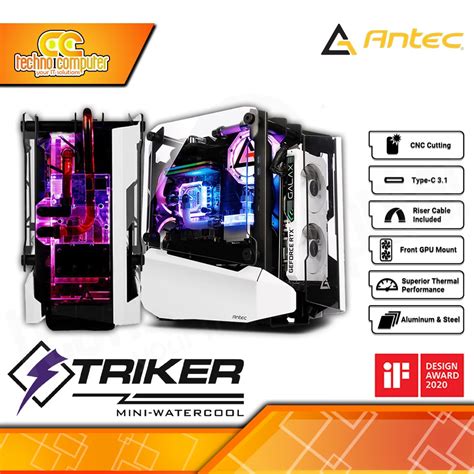 Jual Casing Antec Striker Mini Itx Case With Tempered Glass Shopee Indonesia