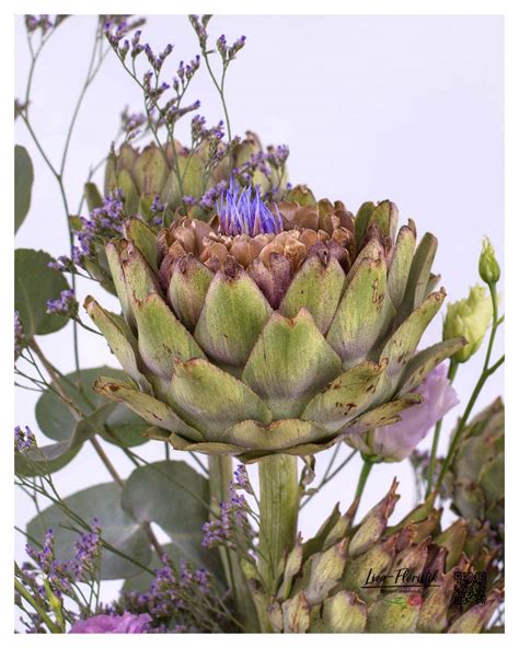 Gestaffelter Blumenstrauß Mit Artischocken Liza Floristik