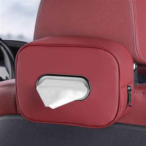 Car Seat Back Leather Tissue Box Storage Box Interior Accessories For
