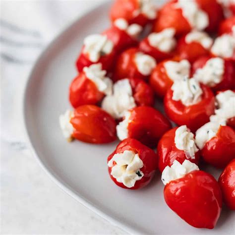 Cream Cheese Stuffed Peppadews Piquante Peppers Delicious Little Bites