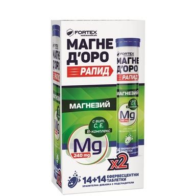 Магне Доро Рапид 2x14 ефервесцентни таблетки Fortex