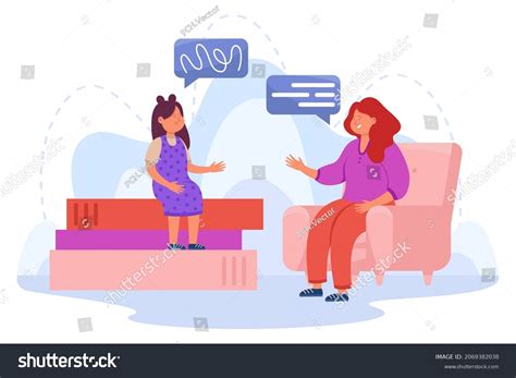 Speech Language Pathologist Flat Vector Illustration Stock Vector