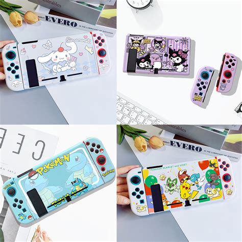 Kuromi Switch Protective Case Silicone Sleeve Ns Soft Shell With Plug In Bottom Game Controller