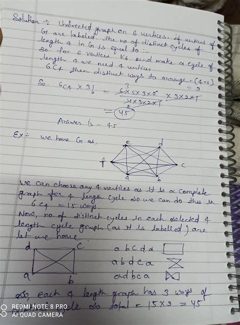 que consider a complete undirected graph on 6 vertices if vertices of